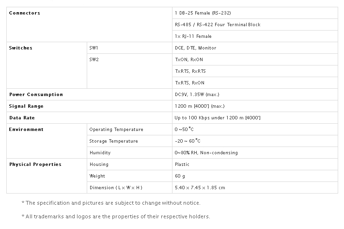 Spec IC485S | Escom